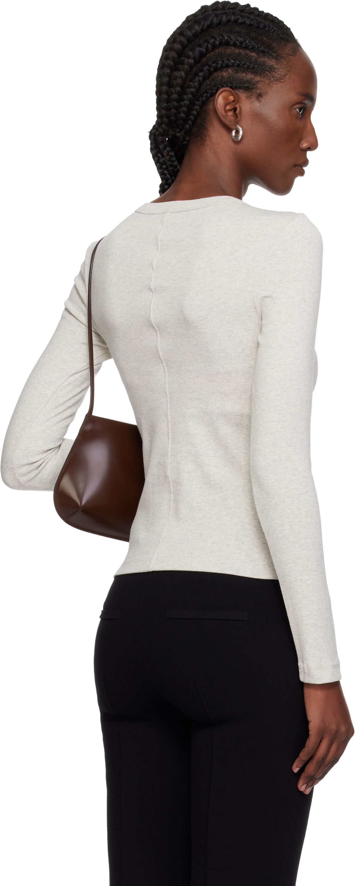 FLORE FLORE Gray Jess Longsleeve Henley FLORE FLORE