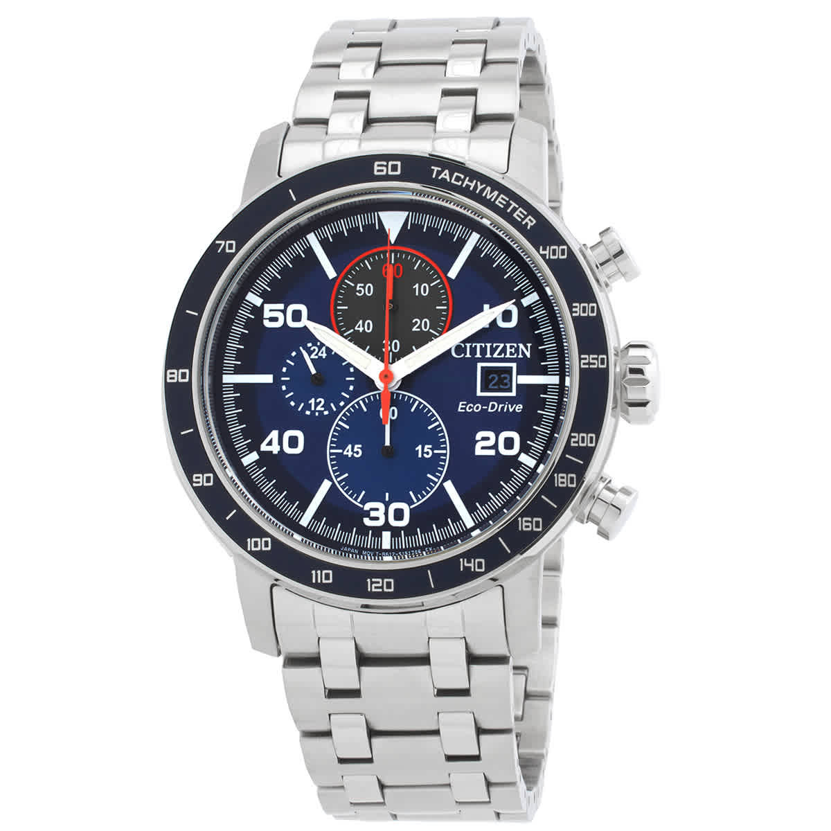 Citizen Brycen Chronograph Eco-Drive Blue Dial Mens Watch CA0850-59L ...