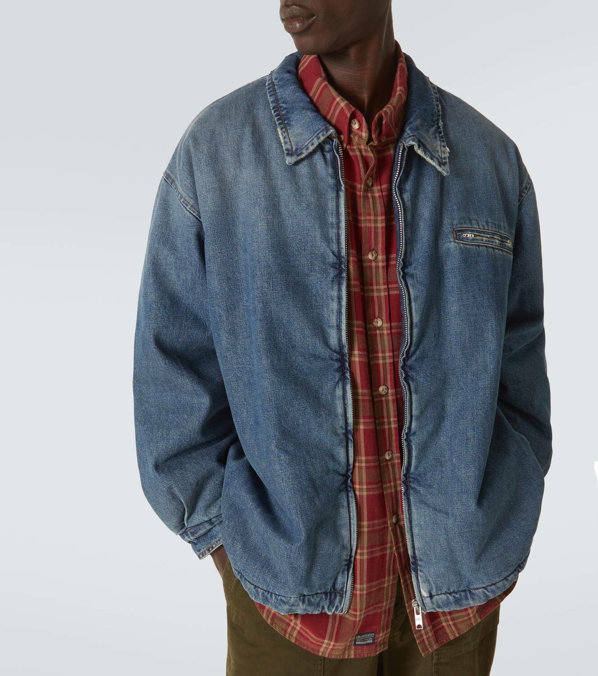 ERL Faux shearling-lined denim jacket ERL