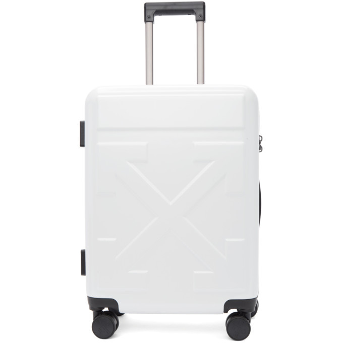 Off-White White Arrows Trolley Carry-On Suitcase Off-White