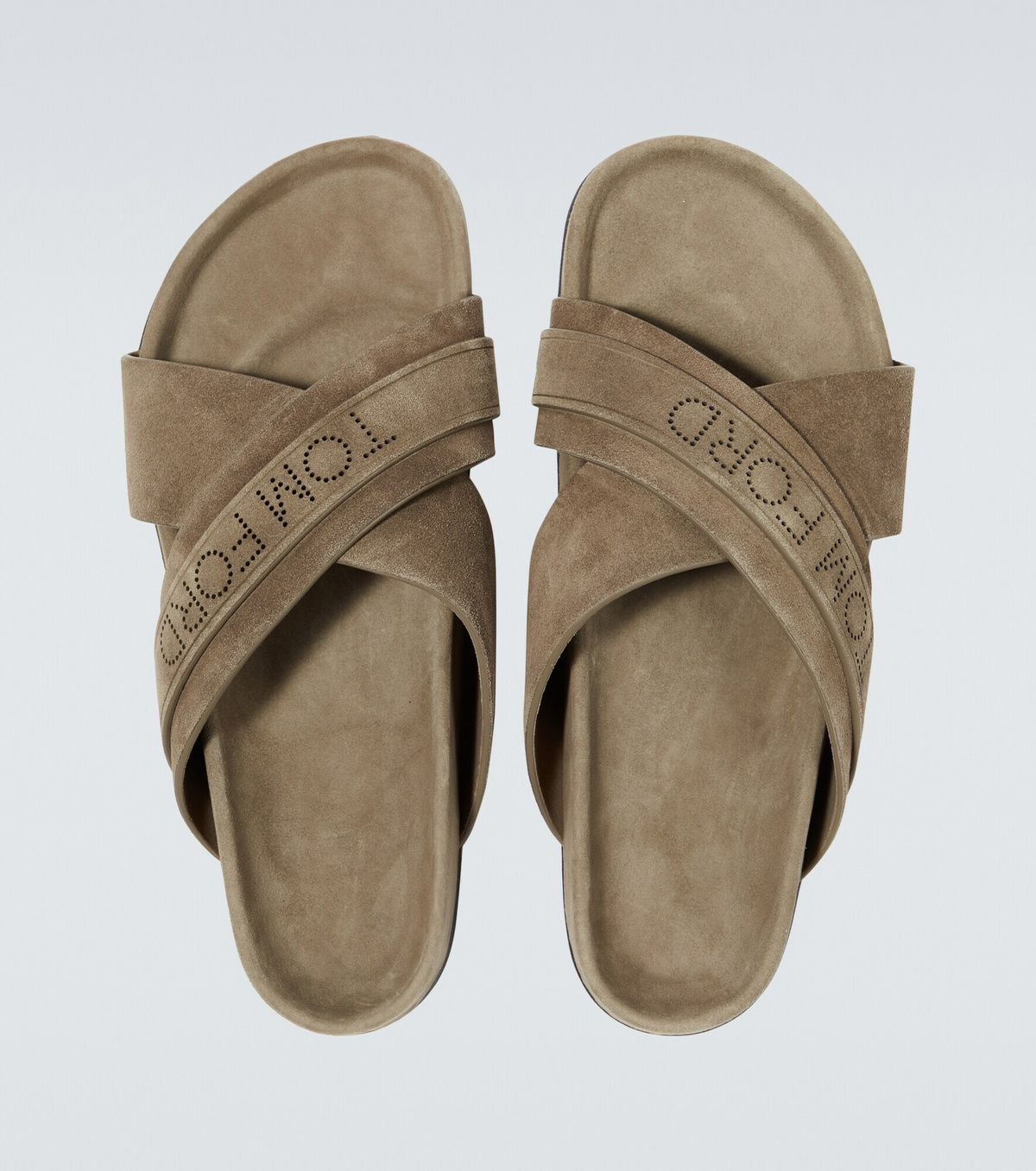 Tom Ford - Logo suede slides TOM FORD