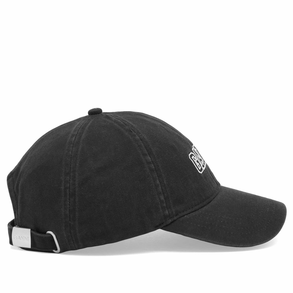 GANNI Women's Logo Cap in Black GANNI