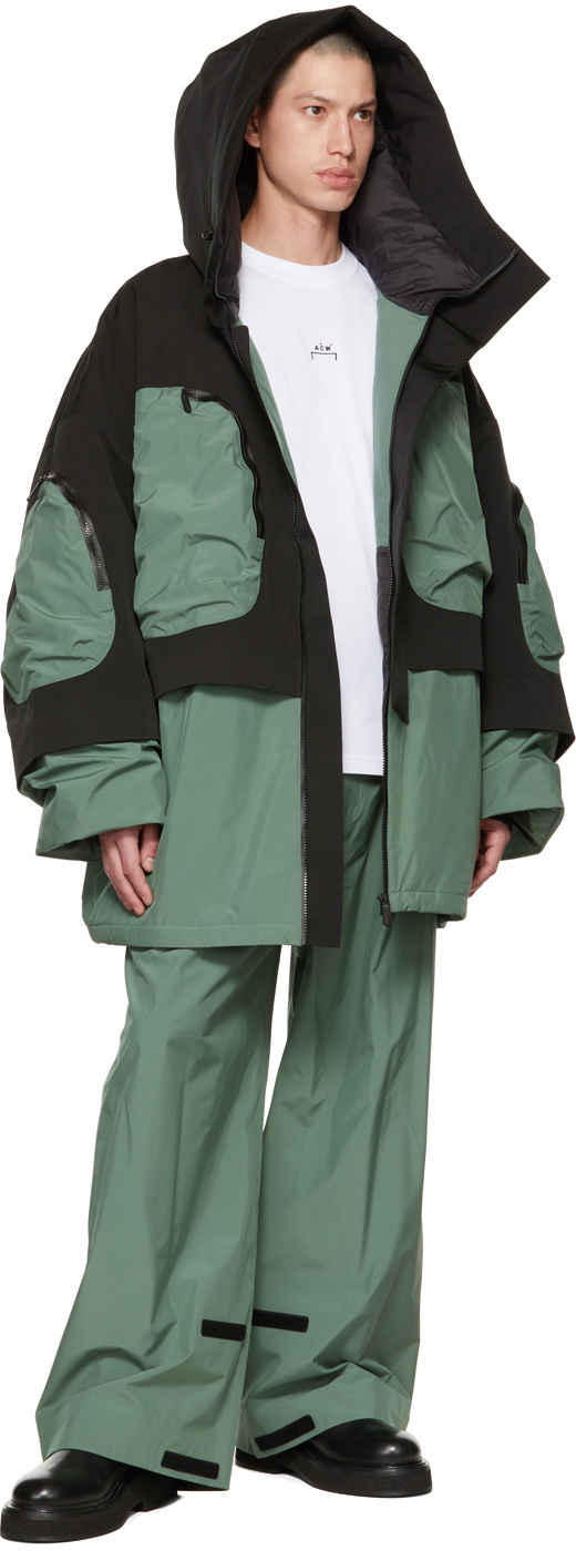 A. A. Spectrum Black & Green Alfire Down Jacket A. A. Spectrum