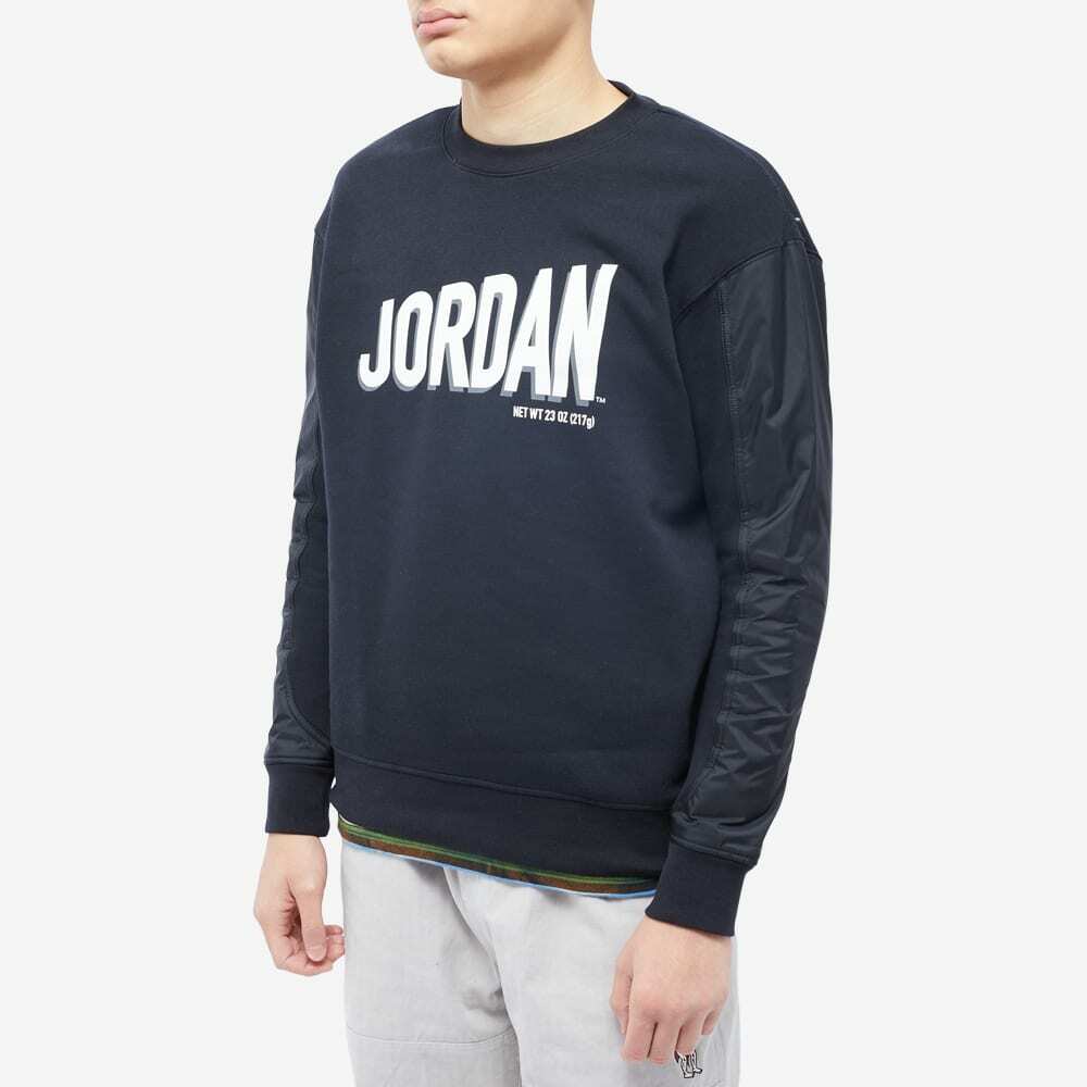 Air Jordan Men's Flight Fleece Crew Sweat in Black/Phantom Nike Jordan ...