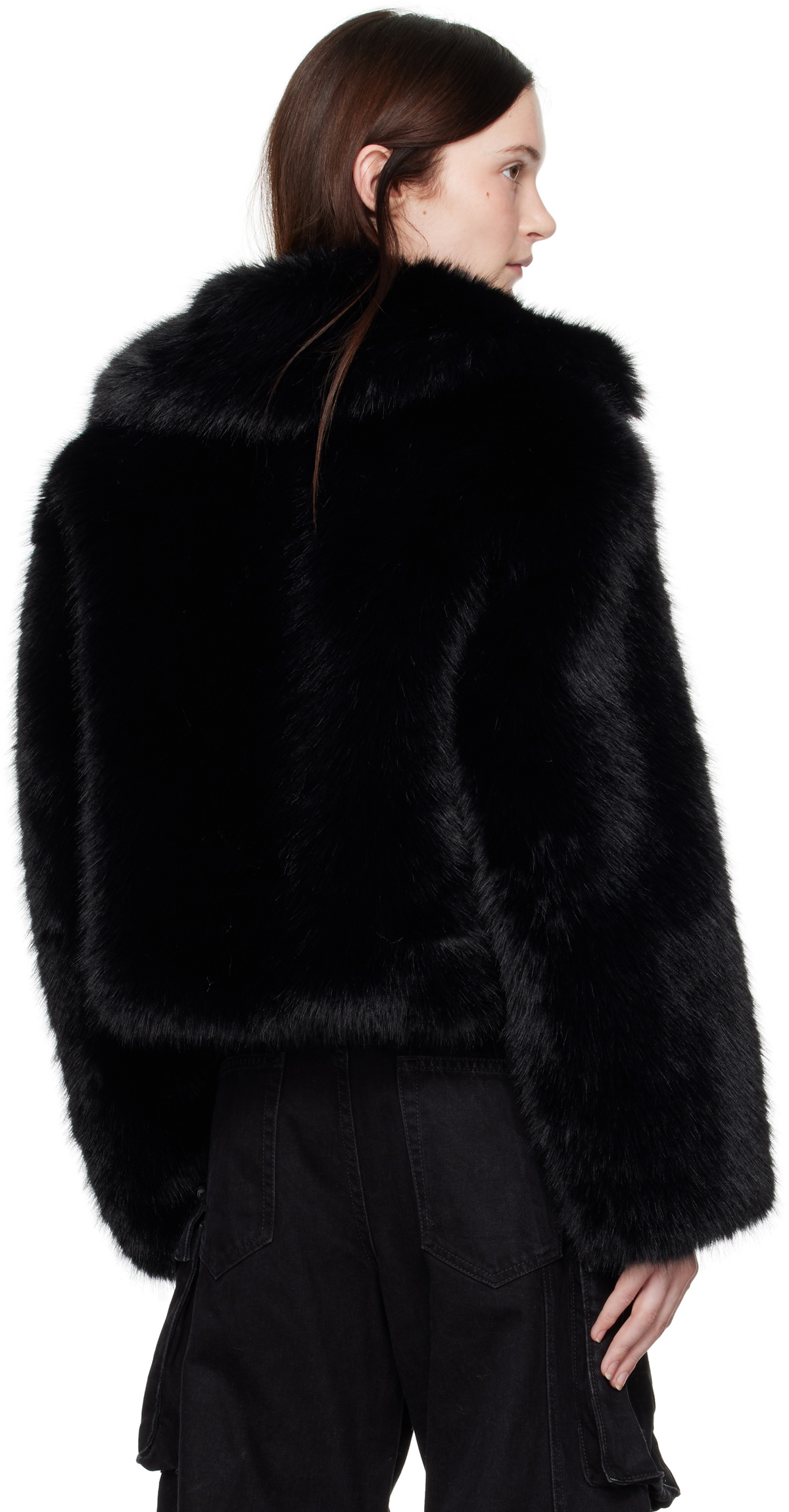 Stand Studio Black Samara Faux-Fur Jacket Stand Studio
