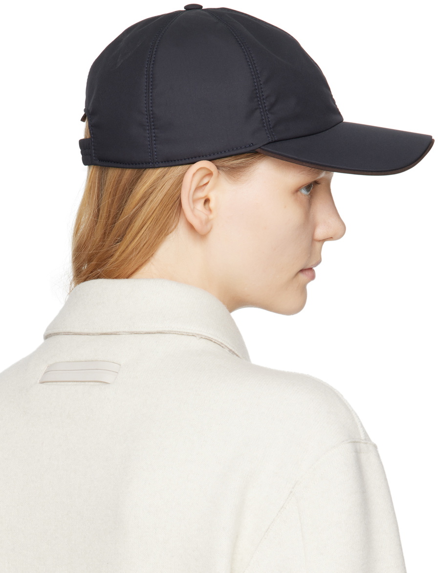 ZEGNA Navy Paneled Cap Zegna