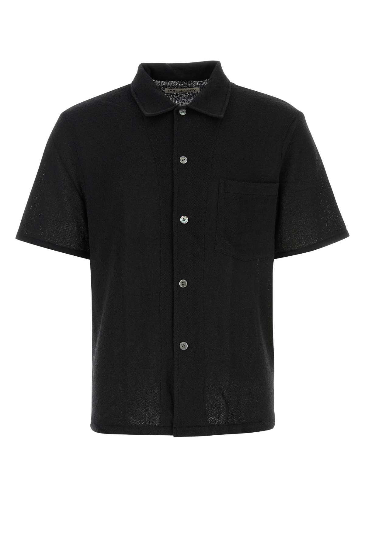 Our Legacy Black Polyester Blend Shirt Our Legacy