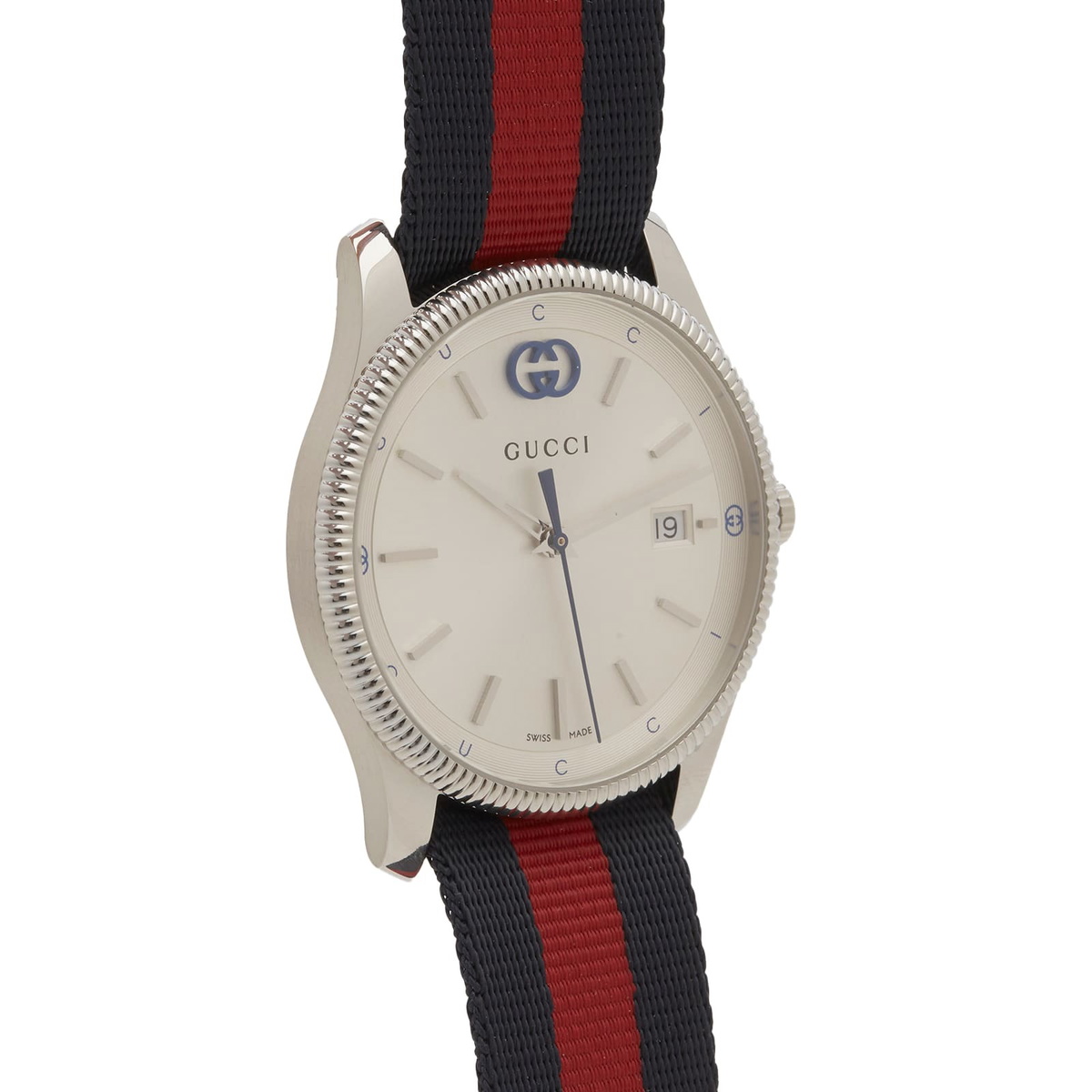Gucci Men's G-Timeless 38mm Web Watch in Red/Green Gucci