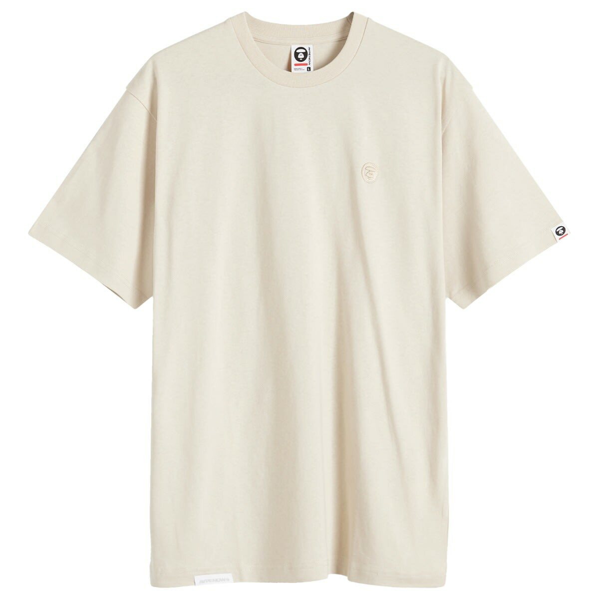 Men's AAPE One Point T-Shirt in Light Beige AAPE by A Bathing Ape