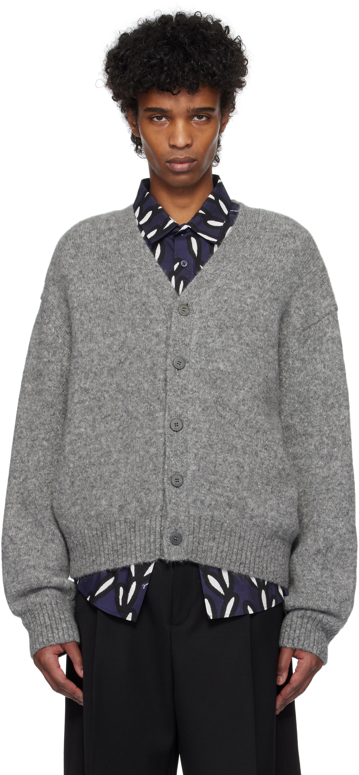 JACQUEMUS Gray 'The Jacquemus' Cardigan Jacquemus