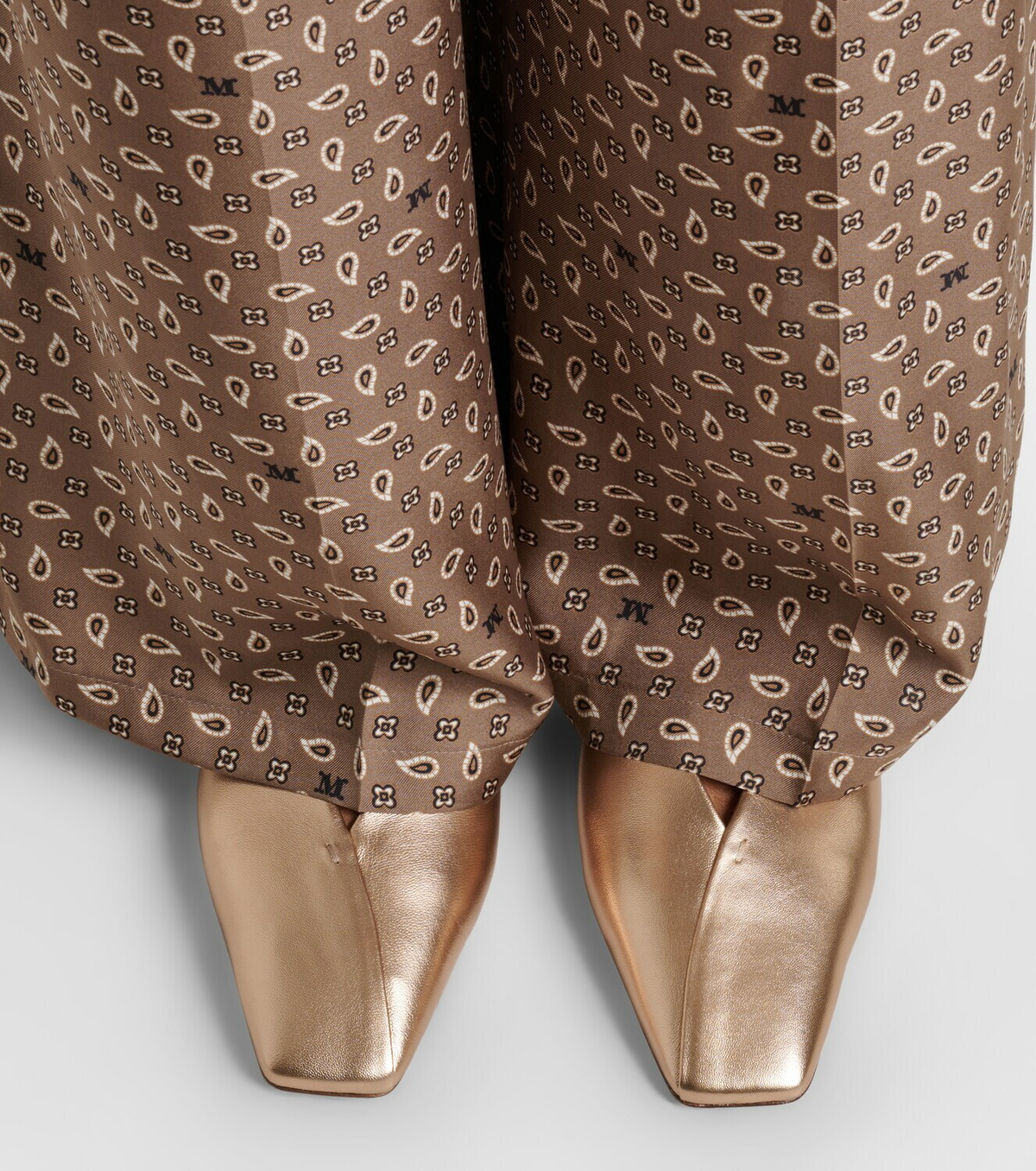 Max Mara Metallic leather mules Max Mara
