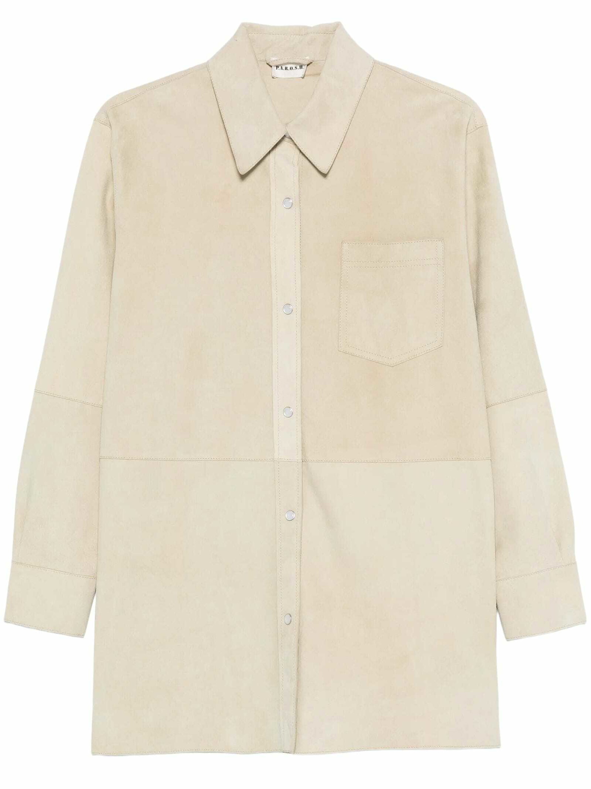 Parosh Beige Leather Shirt Parosh