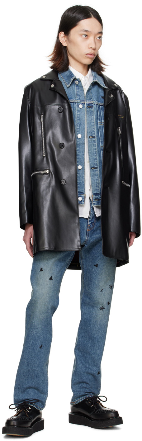 UNDERCOVER Blue Embroidered Jeans Undercover