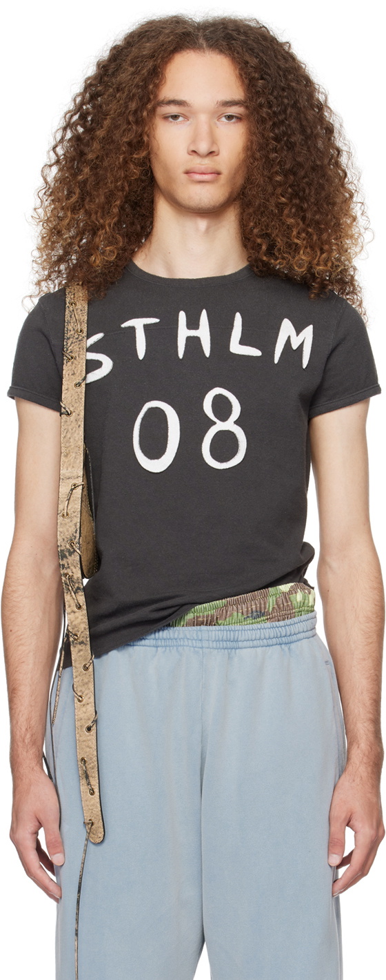 Acne Studios Gray Patch T-Shirt Acne Studios