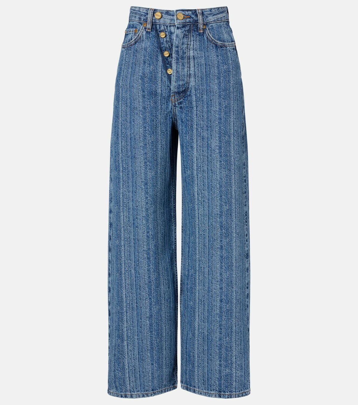 Ganni Striped wide-leg jeans GANNI