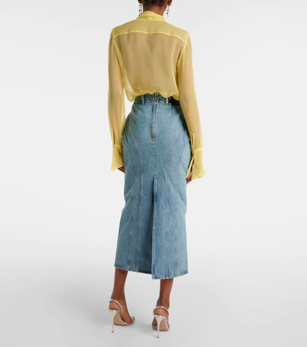 Nina Ricci Denim midi skirt Nina Ricci