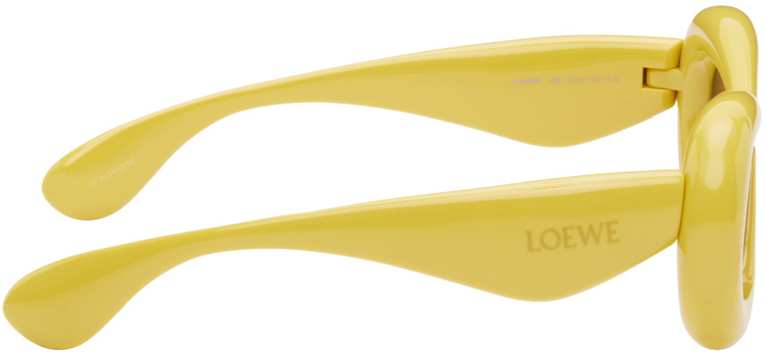 LOEWE Yellow Inflated Goggle Sunglasses Loewe