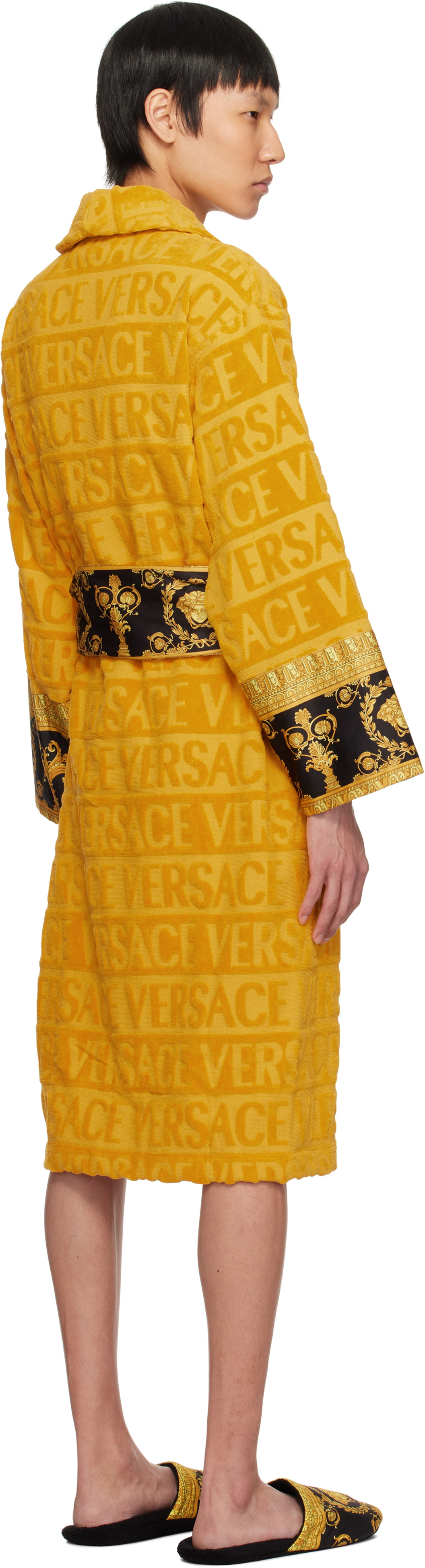 Versace Underwear Yellow 'I Heart Baroque' Bathrobe Versace Underwear