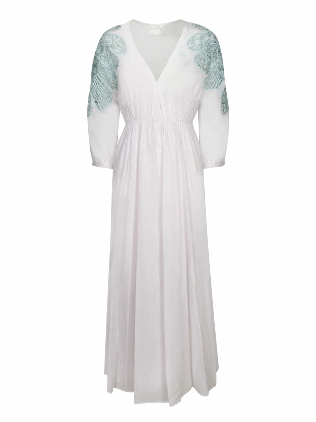 Forte_Forte Embroidered Voile White Midi Dress Forte Forte