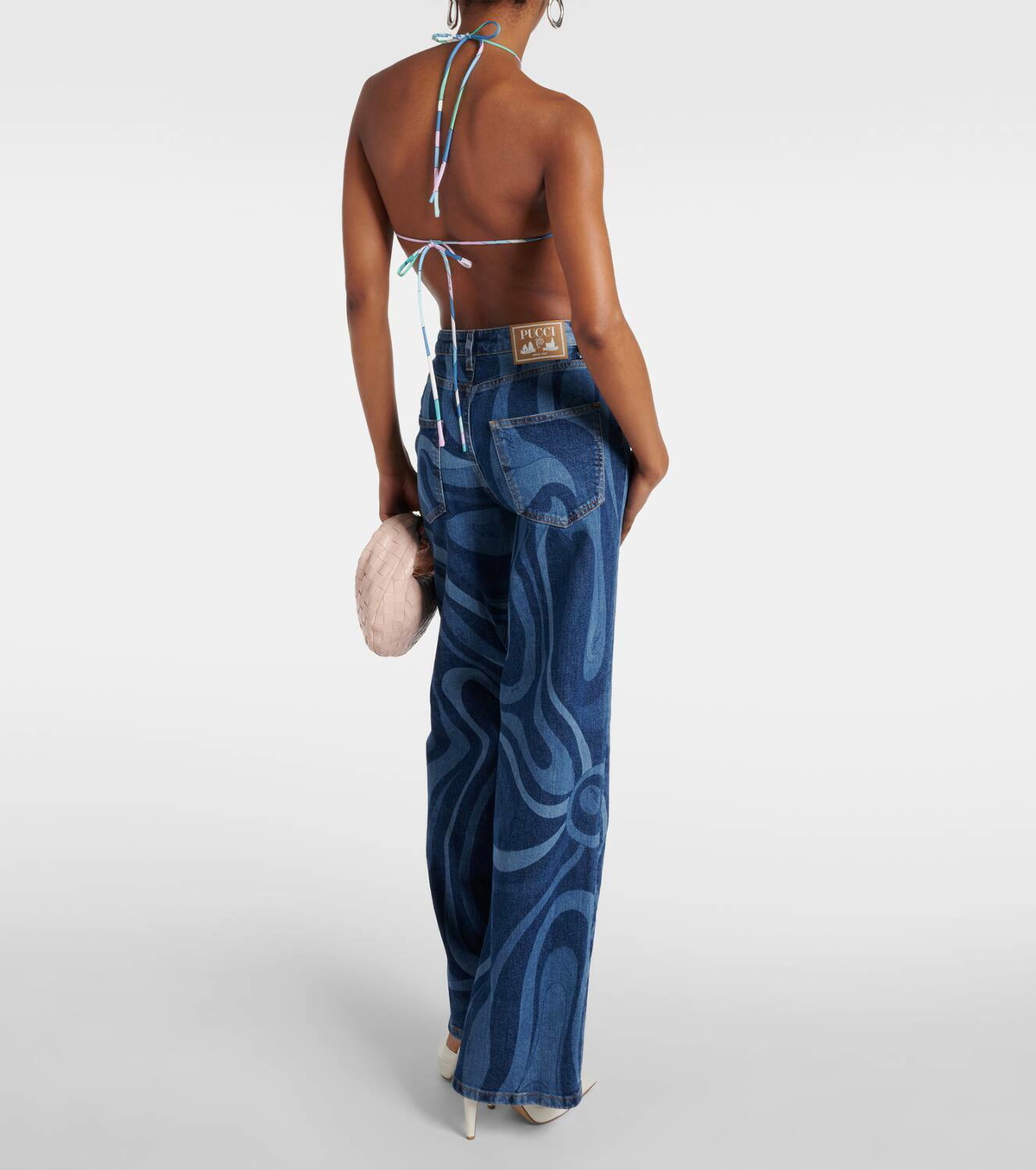 Pucci Printed halterneck cotton top Emilio Pucci
