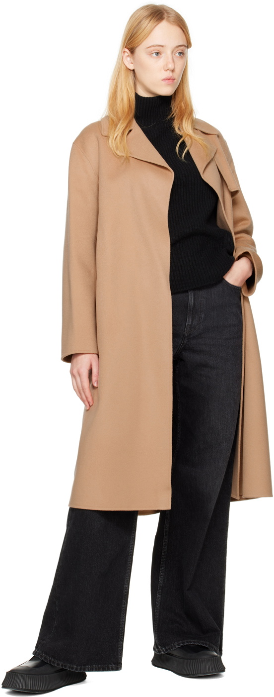 Theory Tan Wrap Coat Theory