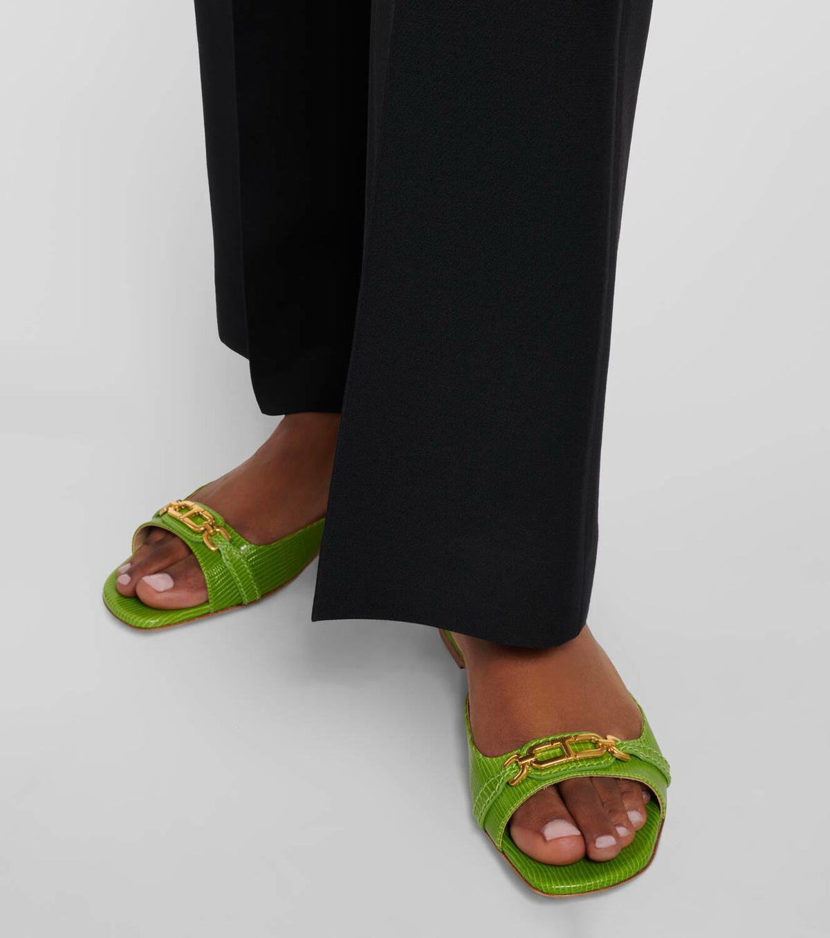 Tom Ford Whitney snake-effect leather slides TOM FORD