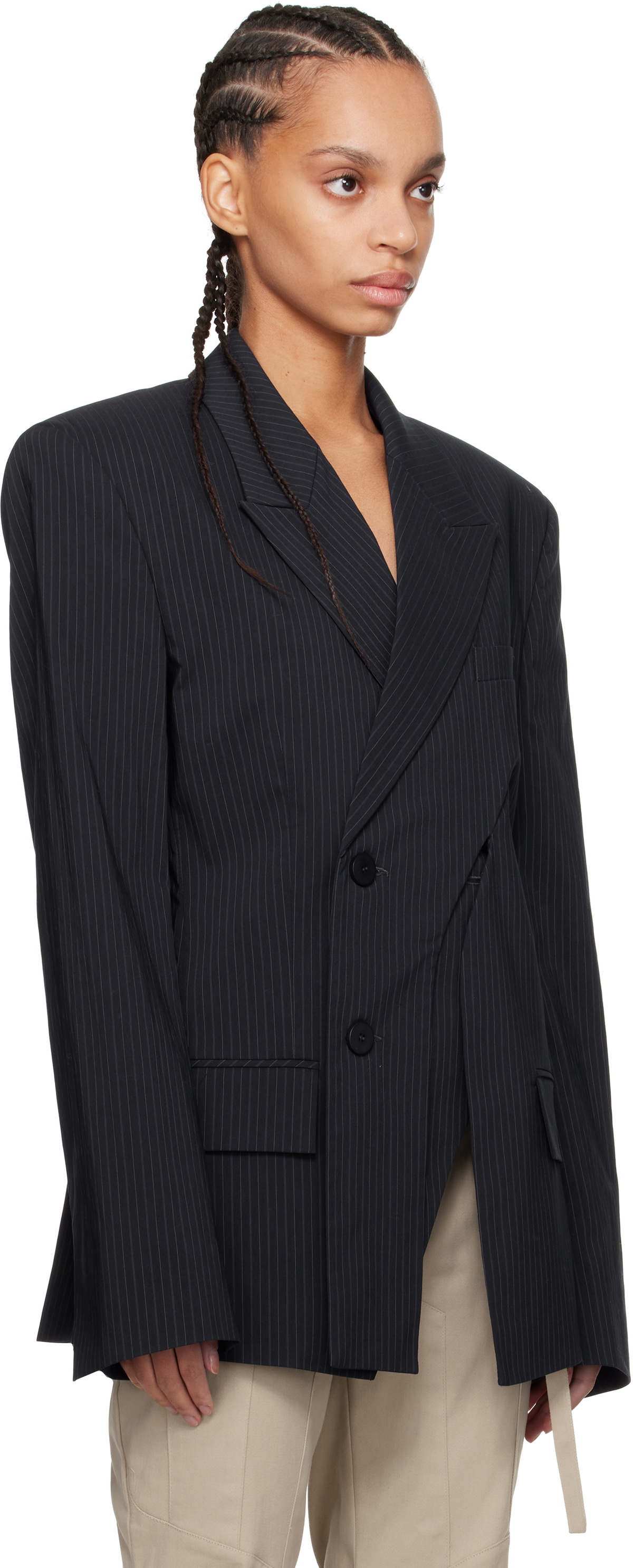 Ottolinger Navy Oversize Split Blazer Ottolinger