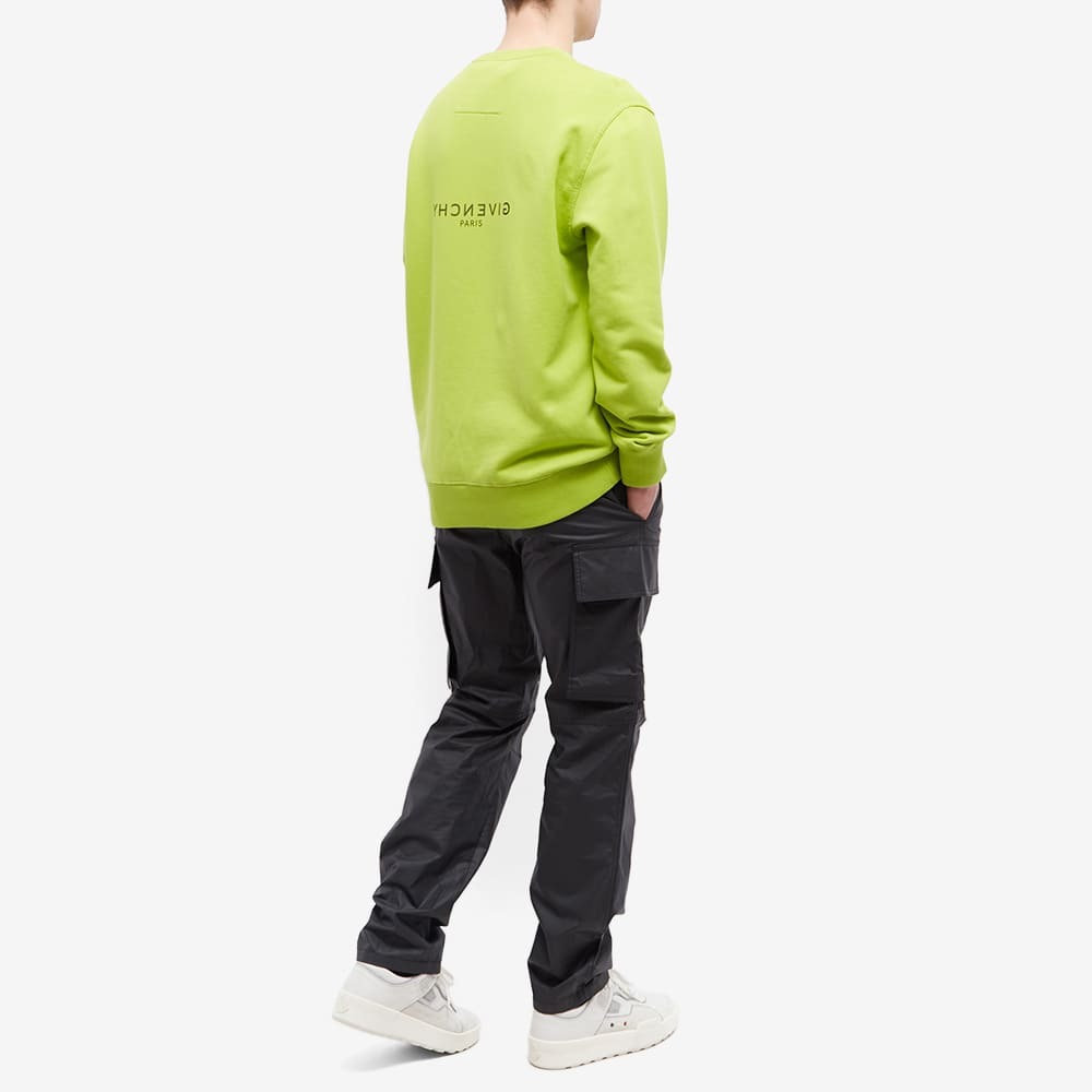 Givenchy Men's Reverse Print Classic Crew Sweat in Citrus Green Givenchy
