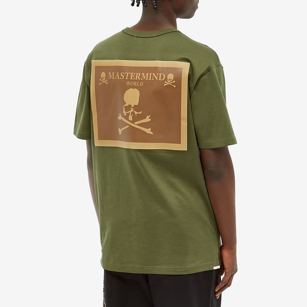 MASTERMIND WORLD Men's Leather Patch Logo T-Shirt in Olive MASTERMIND WORLD