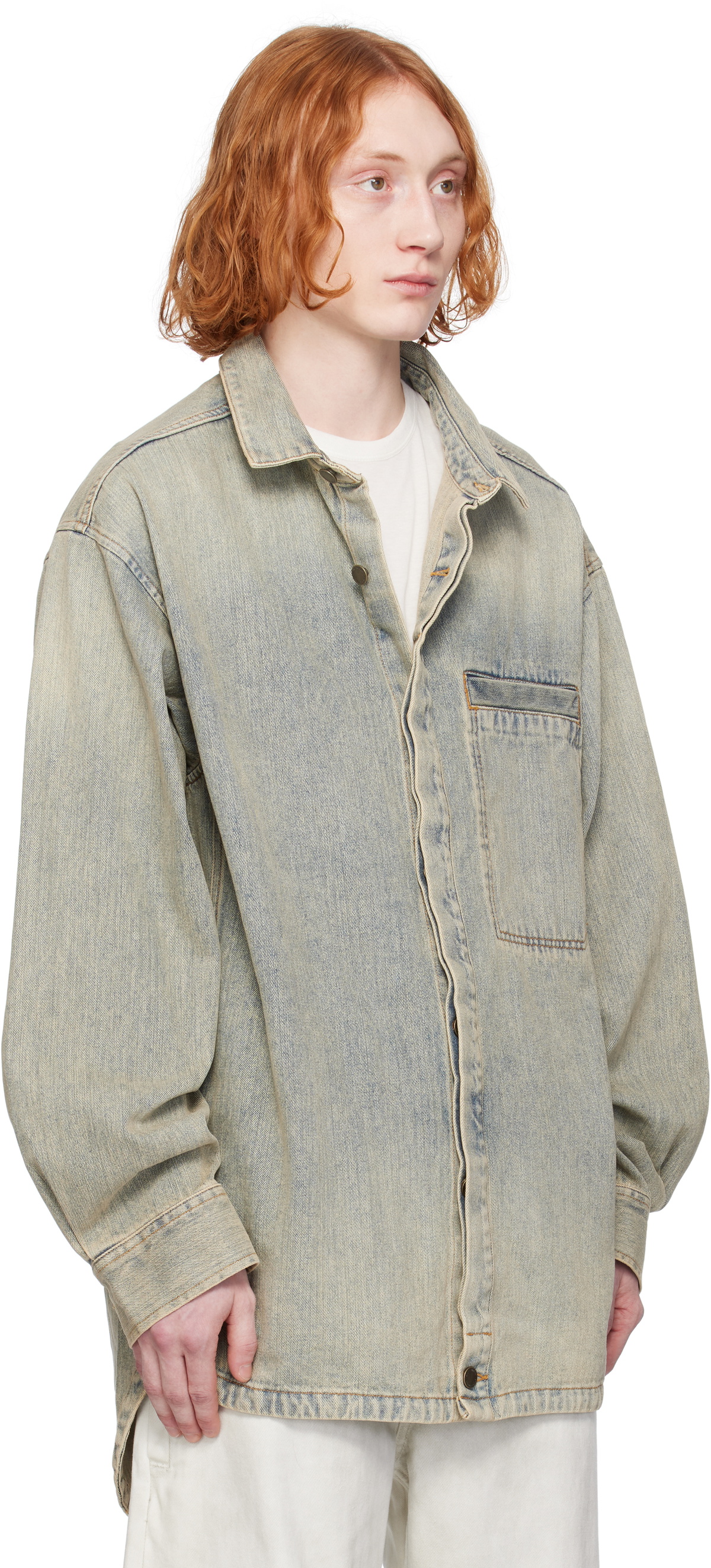 Entire Studios Blue Herculean Denim Shirt Entire Studios