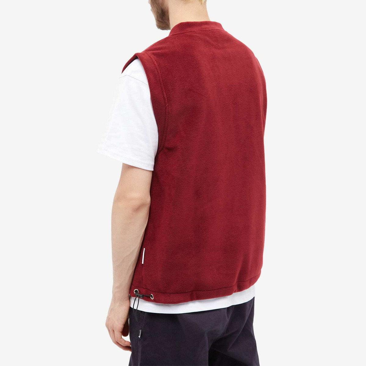 Skateboard Cafe Men's Fleece Vest in Burgundy Skateboard Cafe