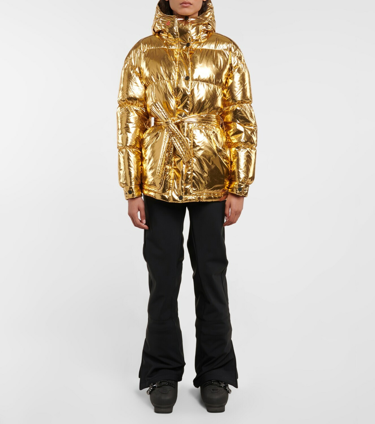 Perfect Moment Metallic belted down parka Perfect Moment