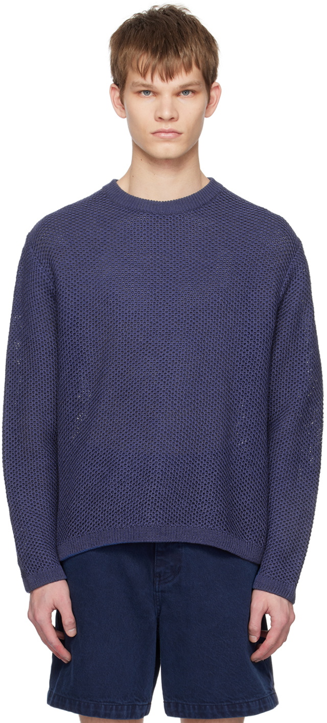Solid Homme Navy Ribbed Sweater Solid Homme