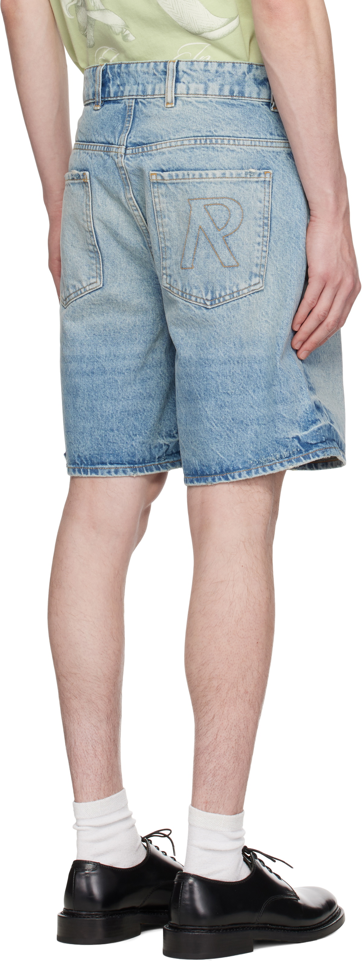 Represent Blue R10T Tailored Denim Shorts Represent