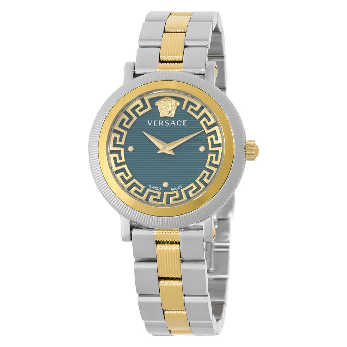 Versace Greca Flourish Quartz Green Dial Ladies Watch VE7F00523 Versace