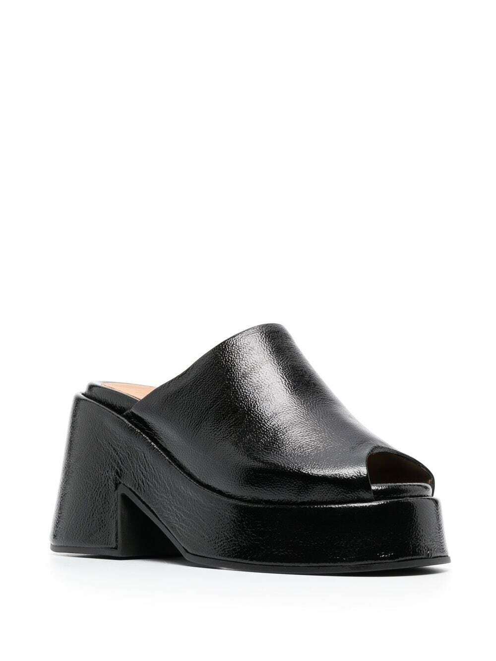 GANNI - Leahter Platform Mules GANNI