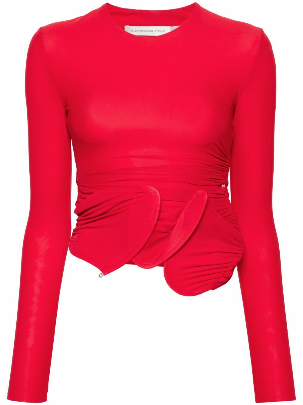 Christopher Esber Red Venus Loop Sculpted Top Christopher Esber