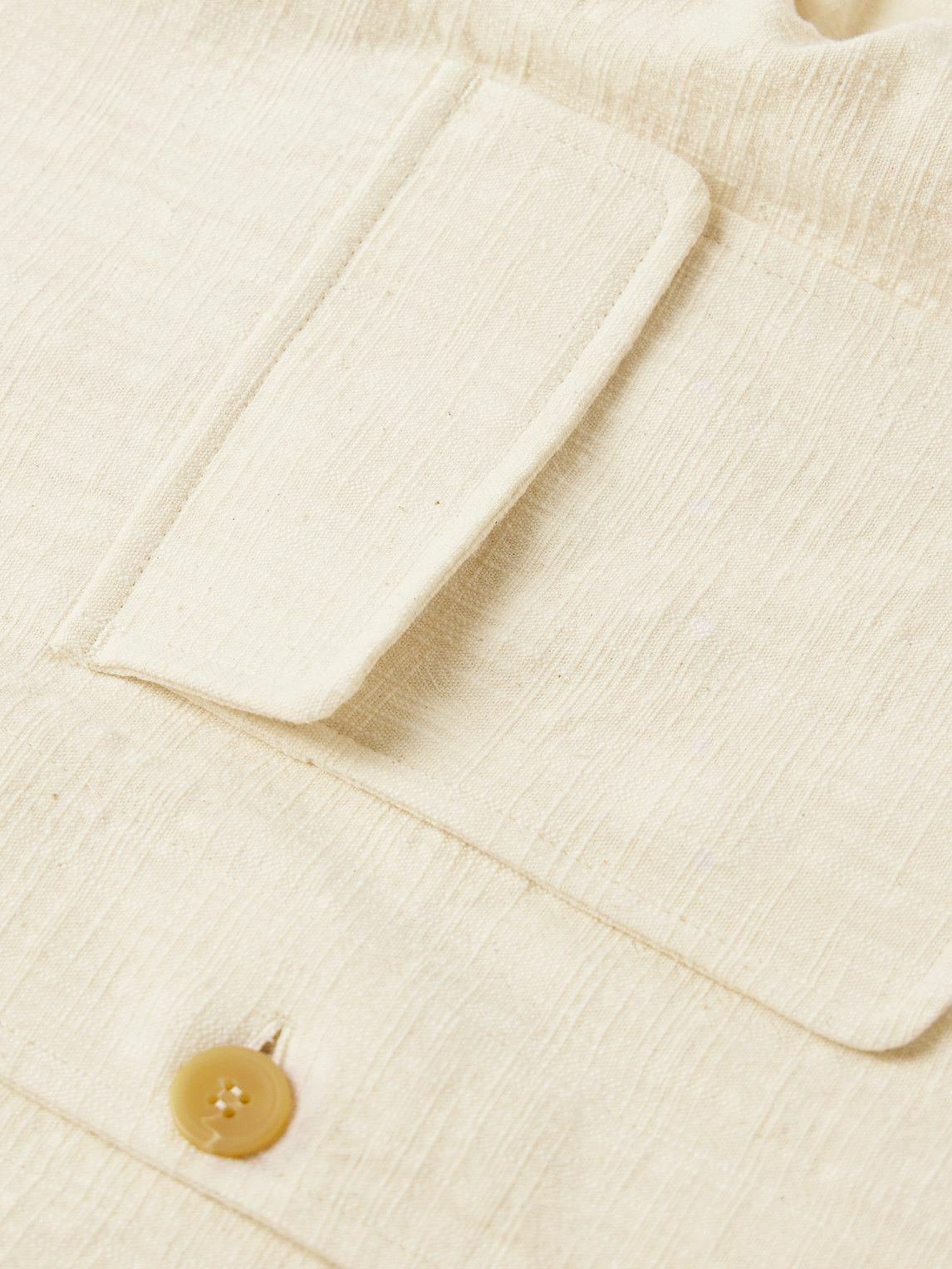 MILES LEON - Garden Slub Cotton-Canvas Shirt Jacket - Neutrals Miles Leon