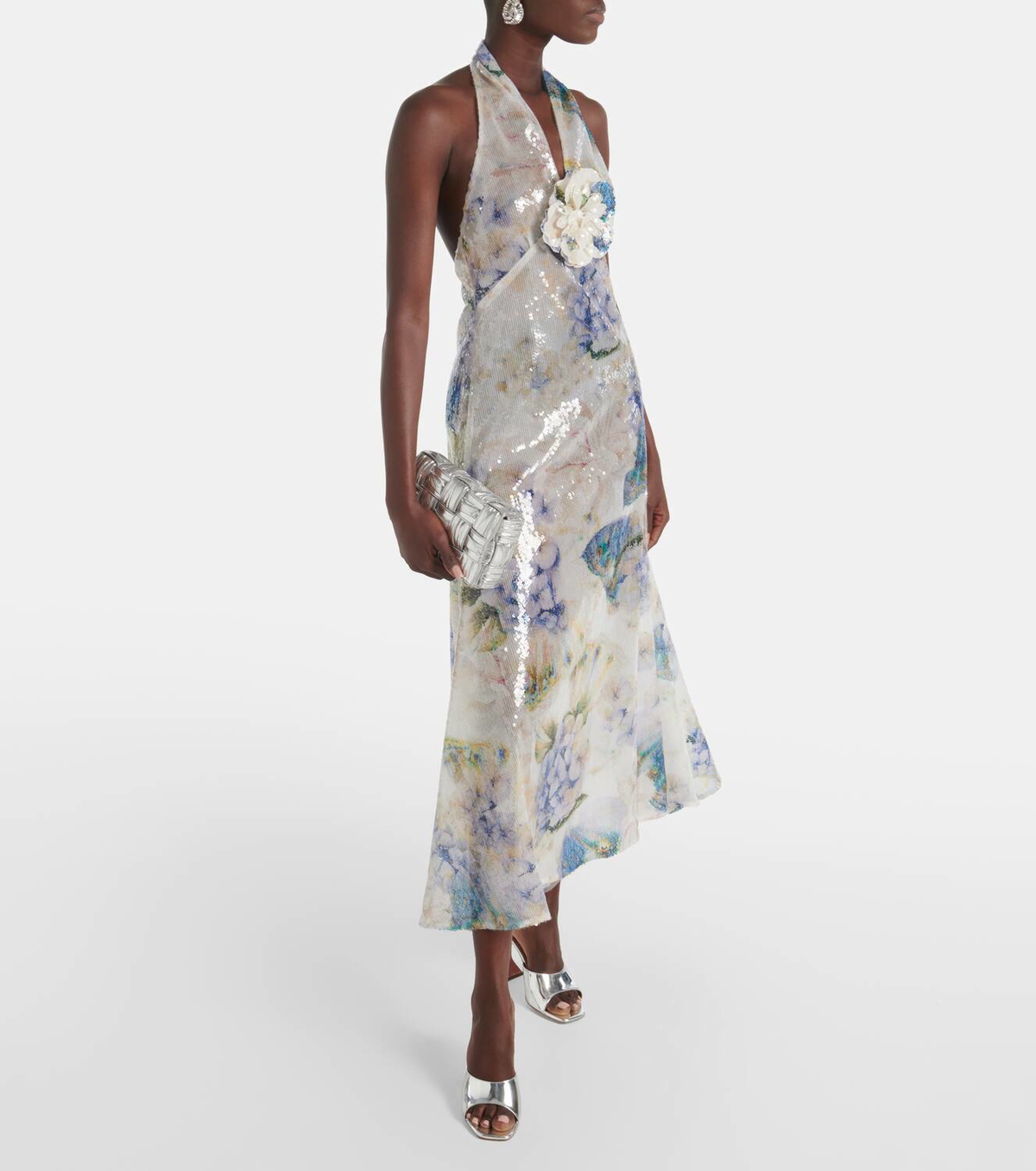 Rodarte Floral sequined midi dress Rodarte