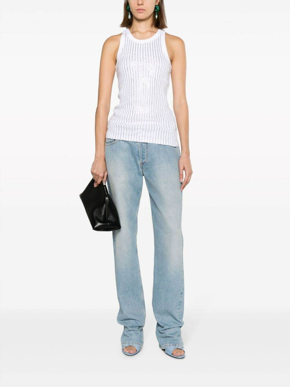 THE ATTICO - Ribbed Jersey Tank Top - Runway The Attico