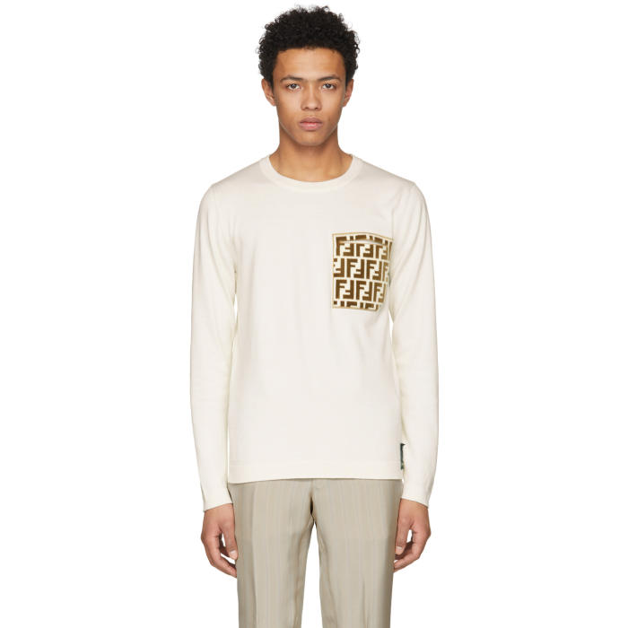 Fendi Off-White Logo Pocket Pullover Fendi