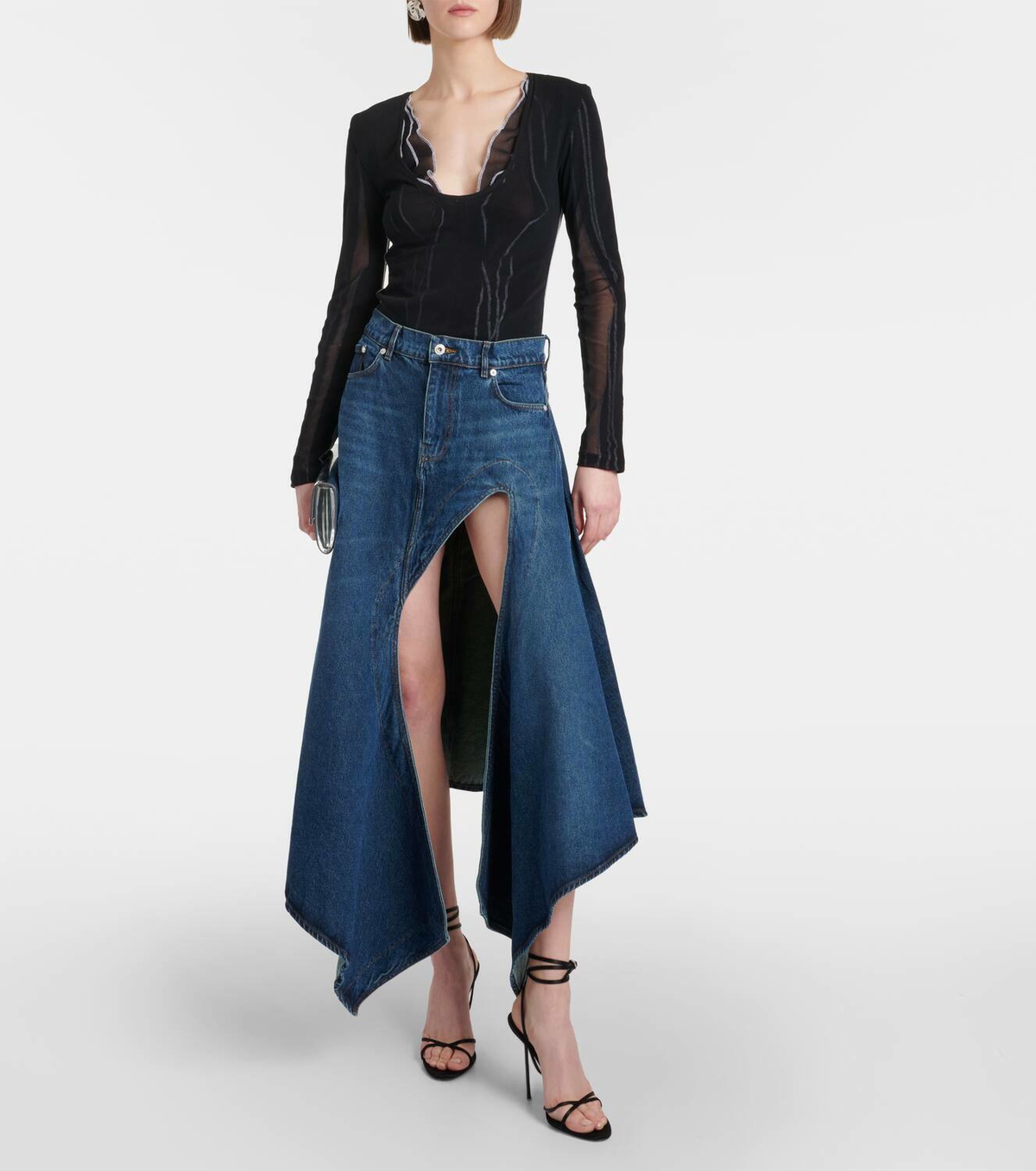 Y/Project Evergreen denim midi skirt Y/Project