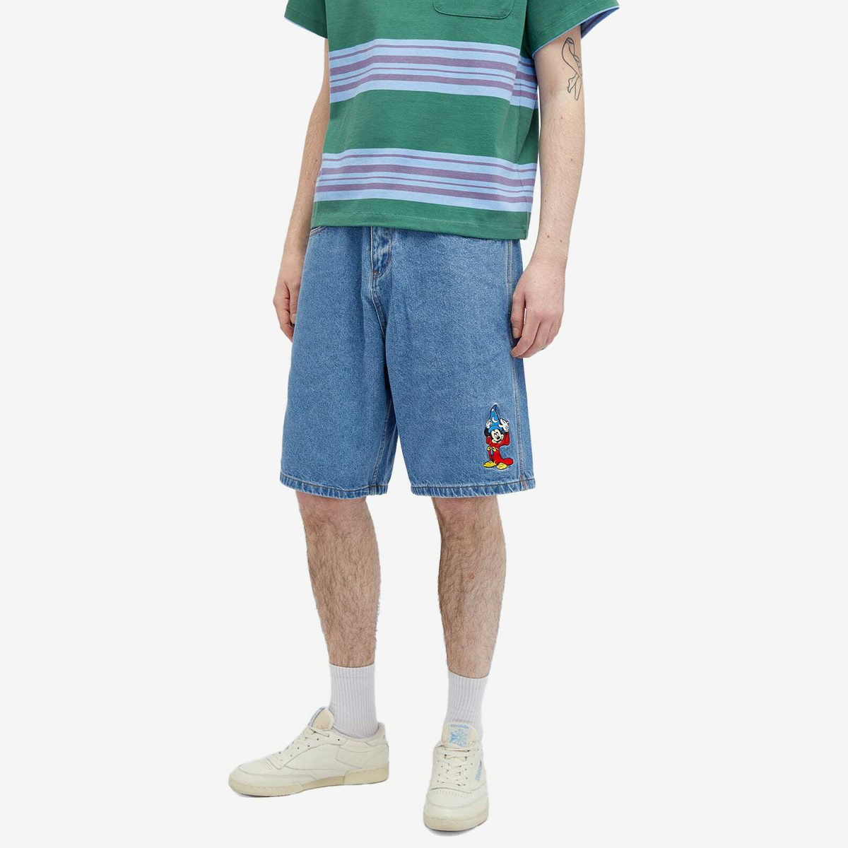 Butter Goods Men's x Disney Sorcerer Baggy Denim Shorts in Washed ...