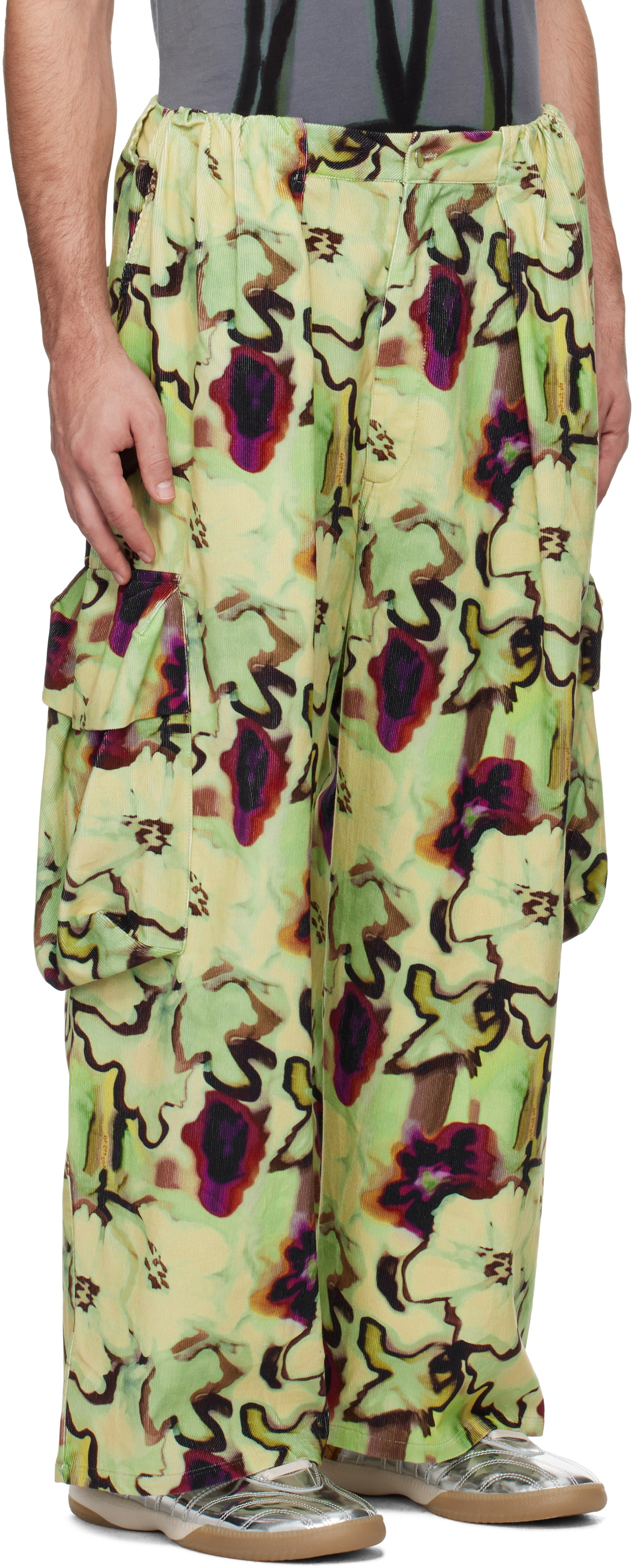 Collina Strada Green Pleated Cargo Pants Collina Strada