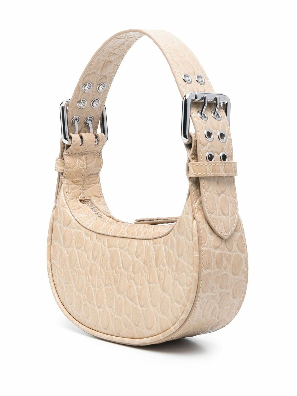 BY FAR - Mini Soho Croco Embossed Leather Shoulder Bag By Far