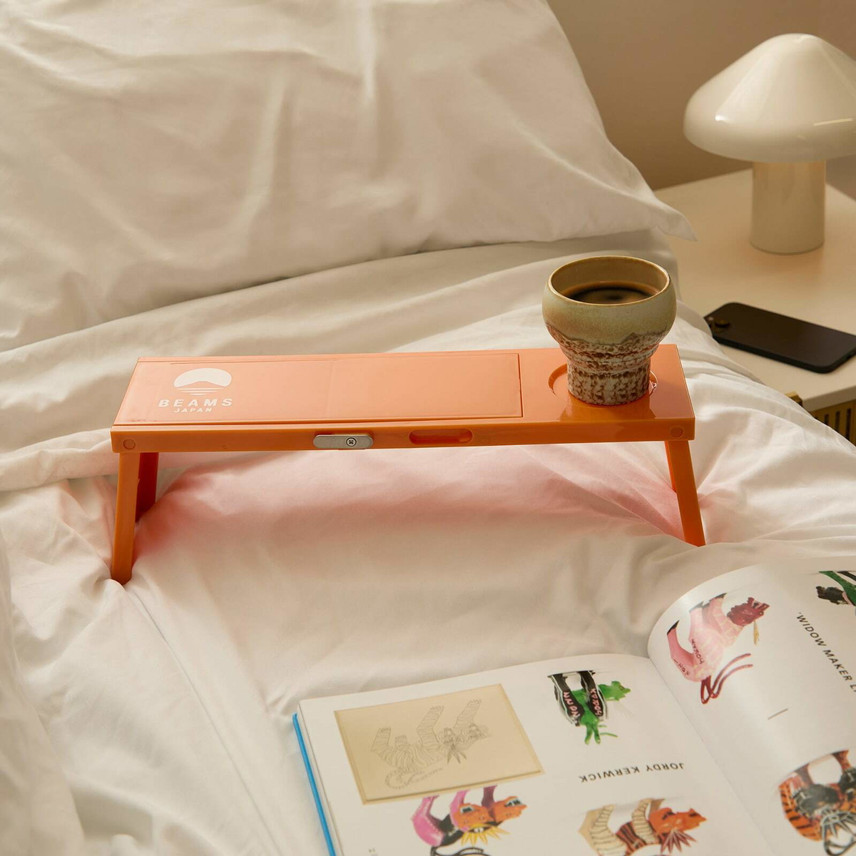 BEAMS JAPAN Folding Table in Orange BEAMS JAPAN