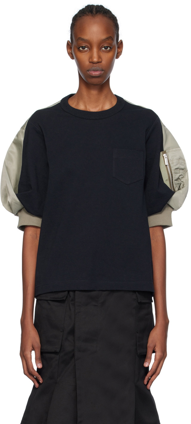 sacai Navy Mix T-Shirt Sacai