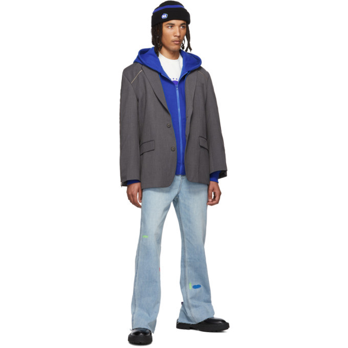 ADER error Grey Jersey Single Blazer ADER error