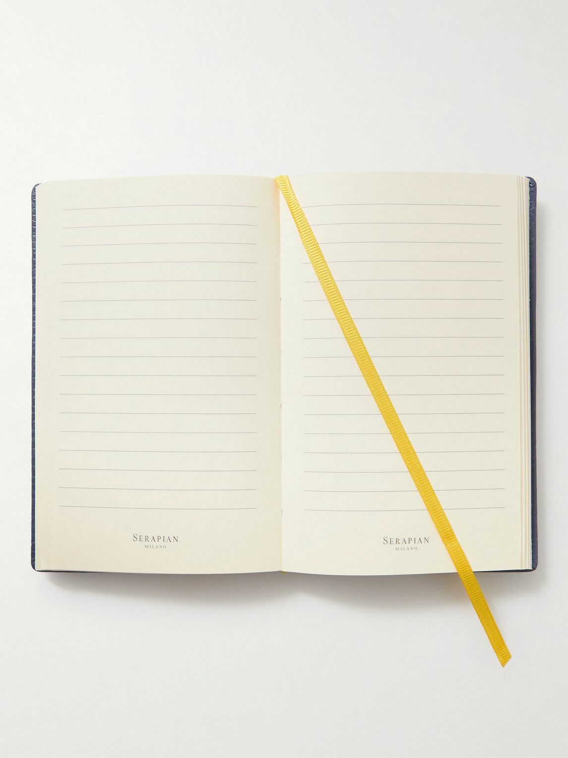 Serapian - Small Logo-Print Full-Grain Leather Notebook Serapian