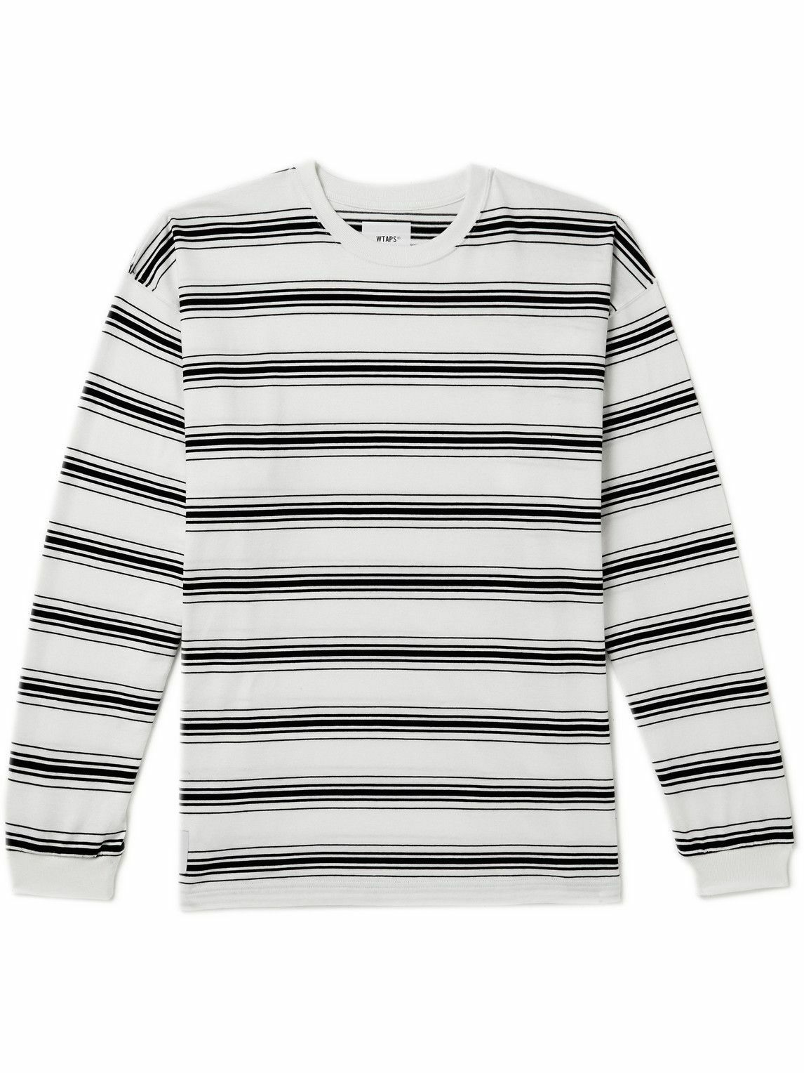WTAPS - Jam Striped Cotton-Jersey T-Shirt - White WTAPS